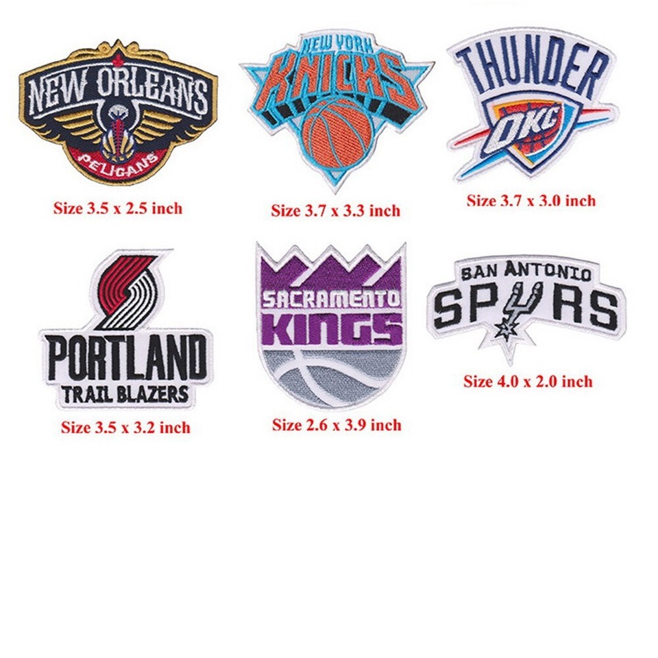 33 pcs NBA National Basketball Association Logo Sew Embroidered Iron On ...