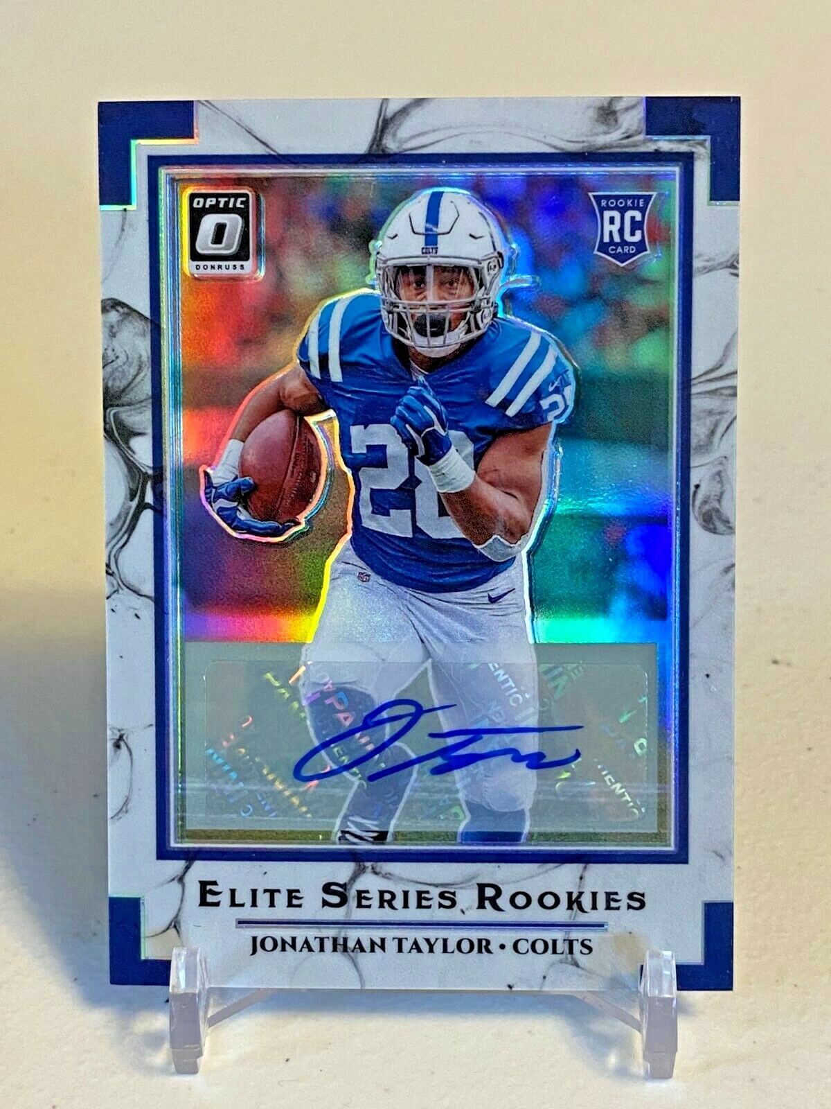 2020 Donruss Optic JONATHAN TAYLOR Auto /25 Elite Series Rookies No.ESR ...