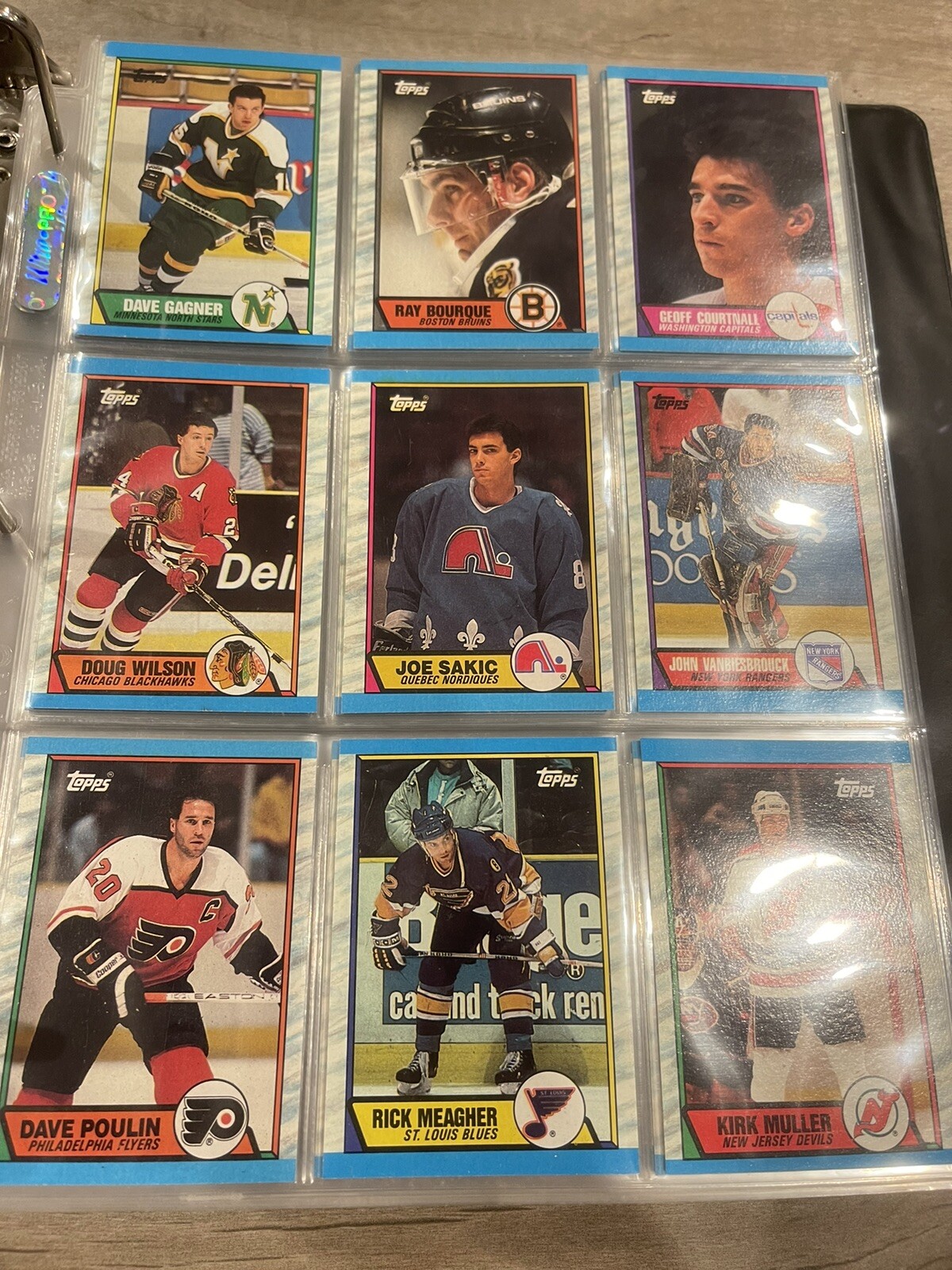 2 SET LOT 1989-90 1989 TOPPS 1990 UPPER DECK COMPLETE SET BINDER ...