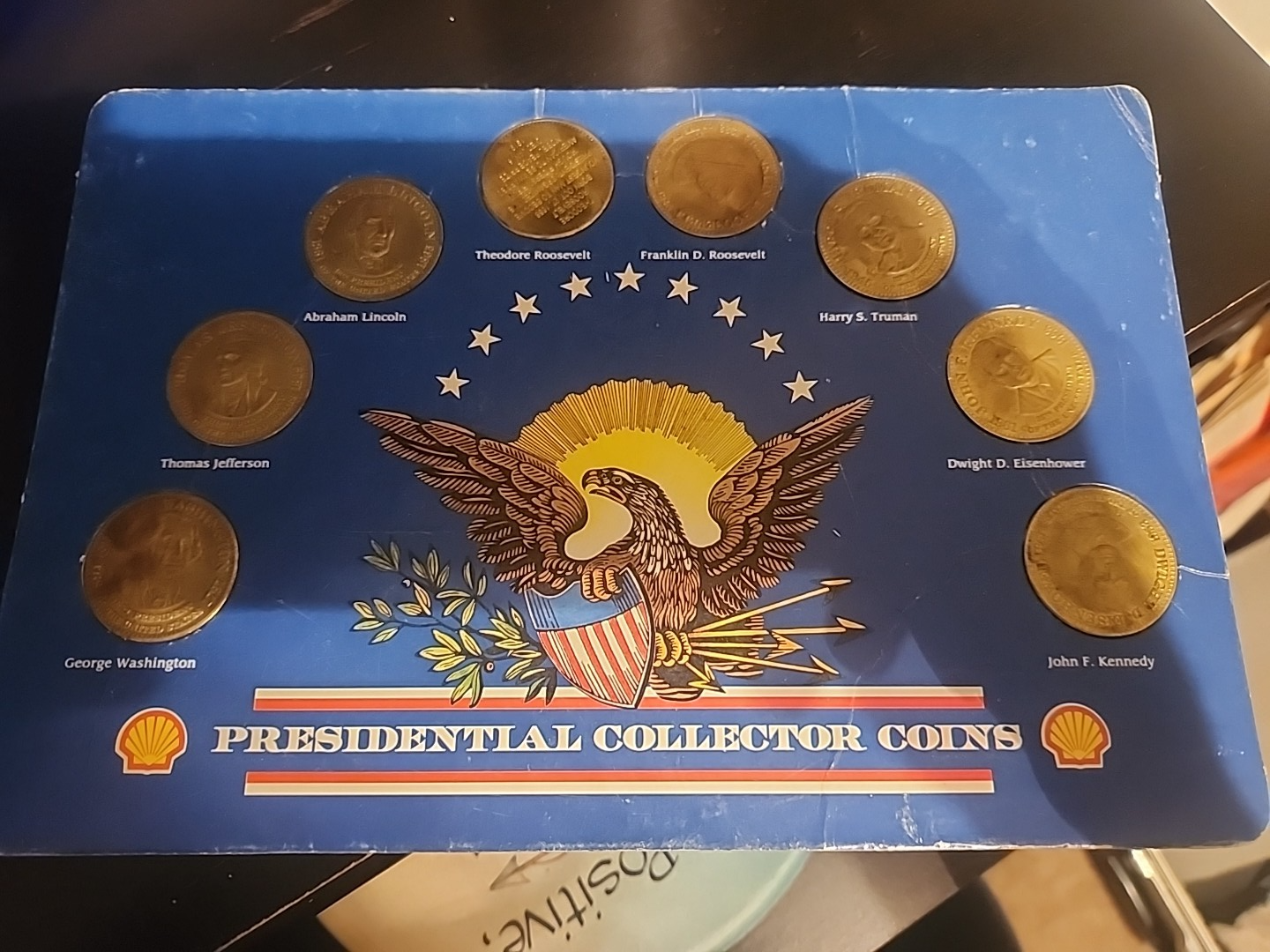 Vintage 1992 Shell Presidential Collector Coins Complete Set & Display ...