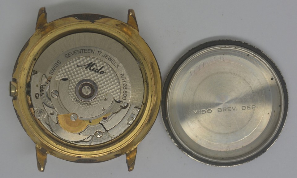 VTG MIDO OCEAN STAR Gold Platd Watch. Ref: 4925, Cal: ETA 2878. For ...