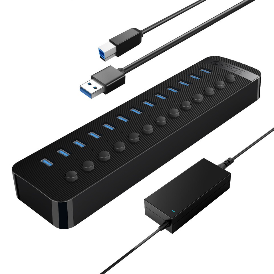 ORICO Industrial USB 3.0 HUB 16 Port OTG Splitter w/ On/Off Switch for ...