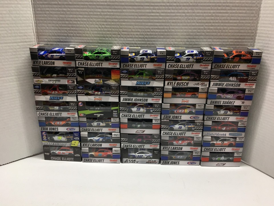 NASCAR DIECAST LOT OF (35) 1/64 CARS JOHNSON JONES ELLIOTT DEEGAN ...