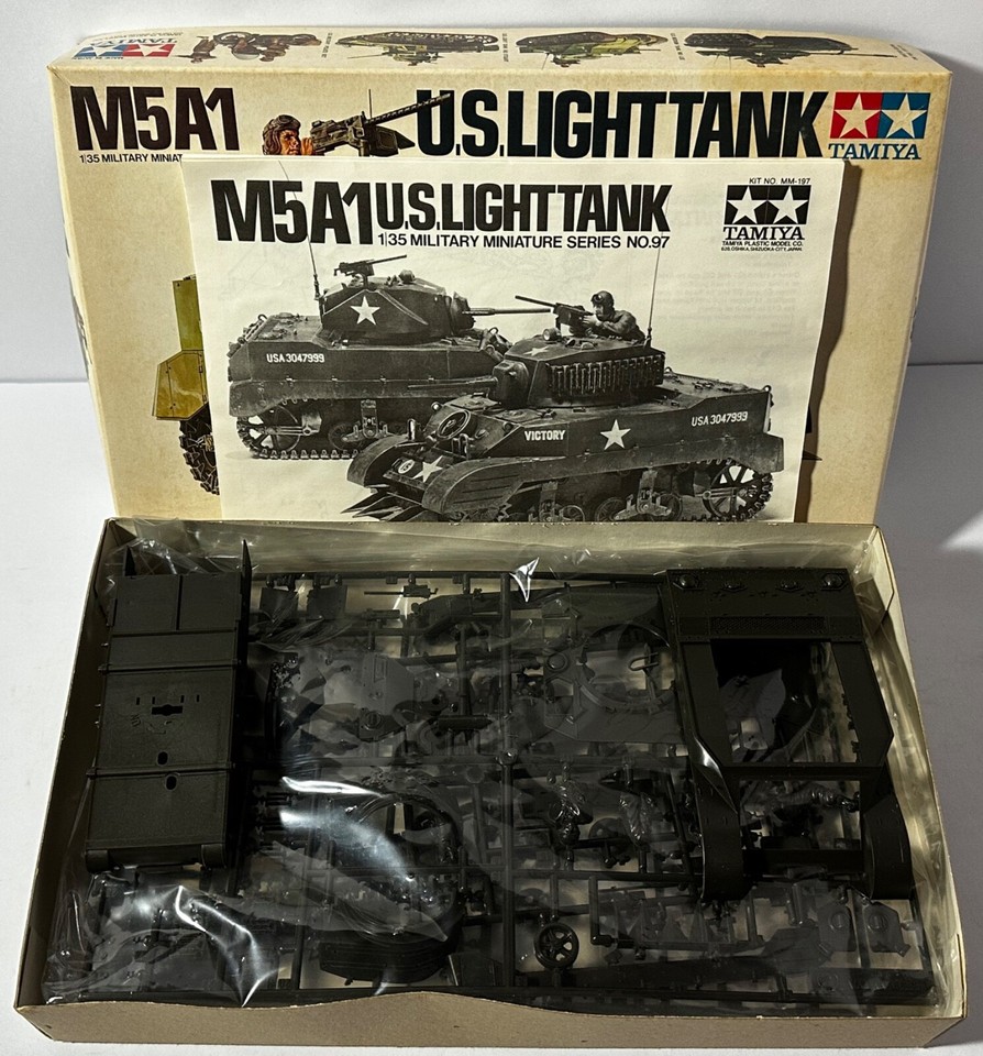Vintage Tamiya MM197 1/35 Scale M5A1 Stuart US Army Light Tank from ...