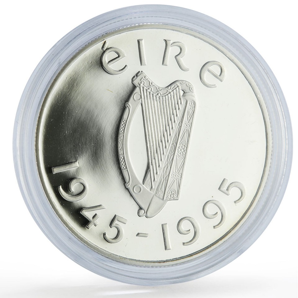 Ireland 1 pound United Nations UN Dove Birds History proof silver coin ...