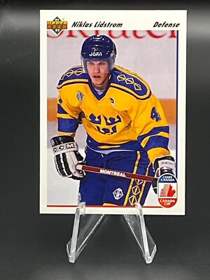1991-92 Upper Deck Hockey #26 Nick Lidstrom Sweden/Red Wings Rookie ...
