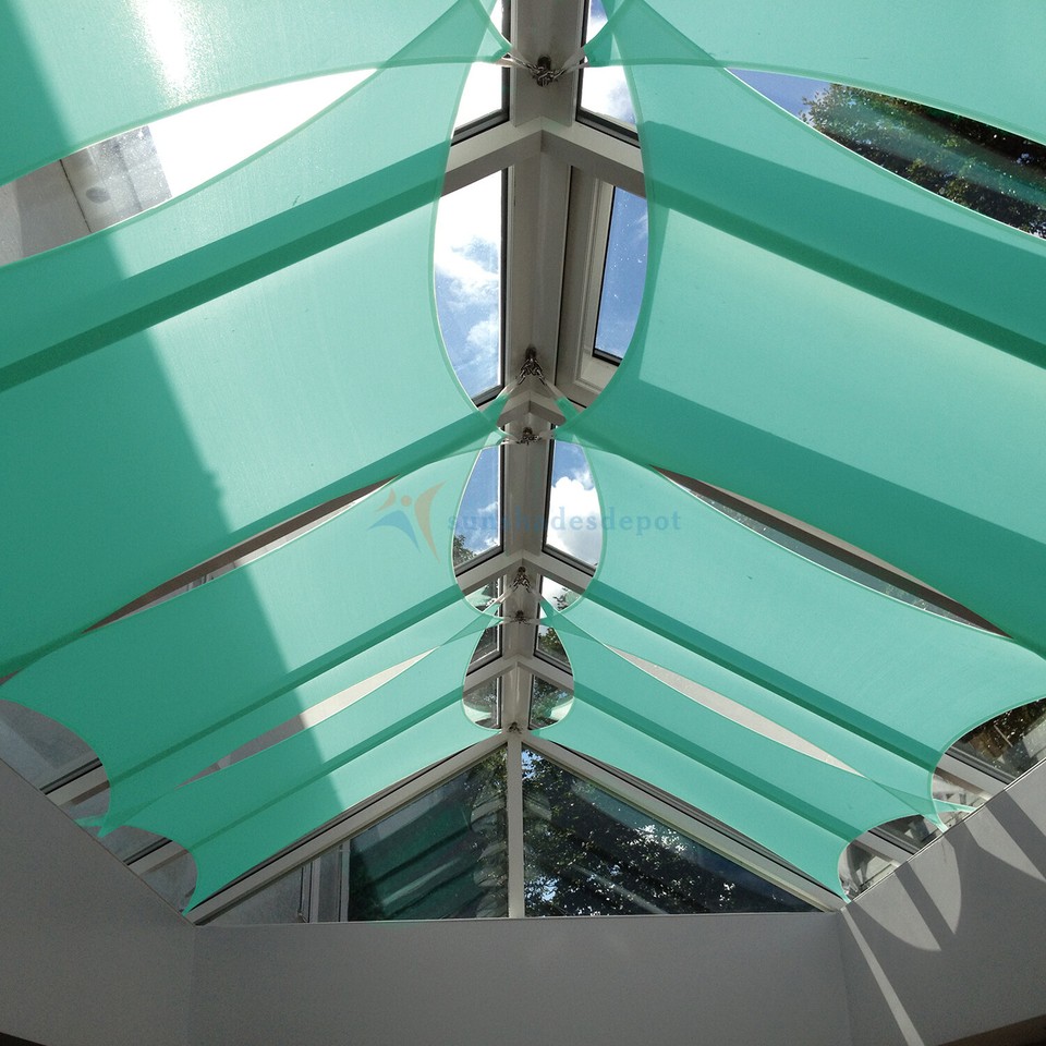 Sun Shade Sail Canopy Cover UV Block Turquoise Sunshade Yard Deck ...