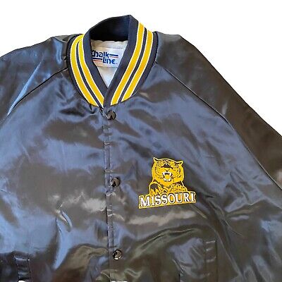 Chalk Line Jacket XL Missouri Tigers Vintage Mizzou Black Satin Bomber ...