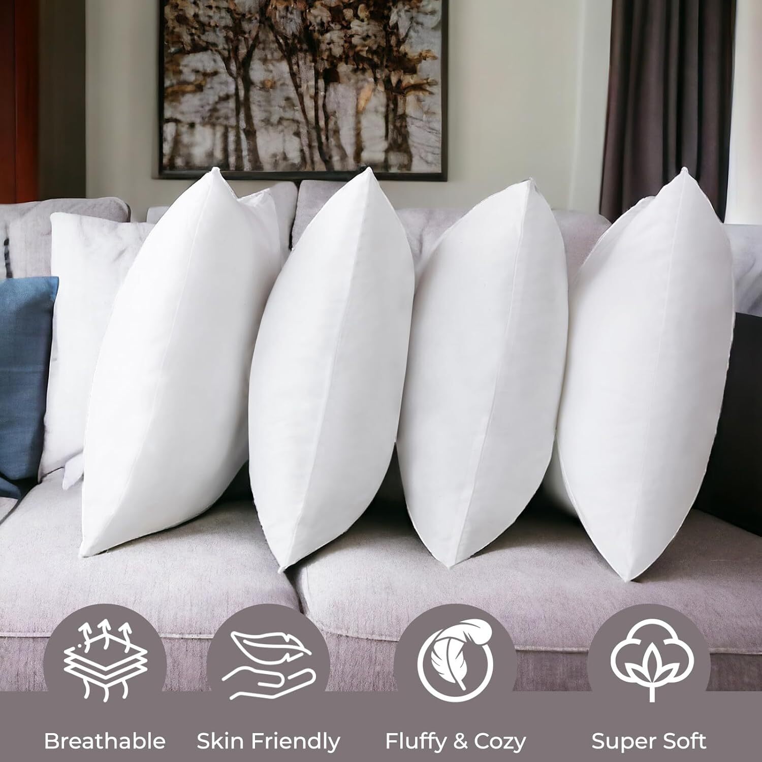 Pack Of 2-16 Extra Filled Scatter Inner Cushions Pad Inserts Fillers ...