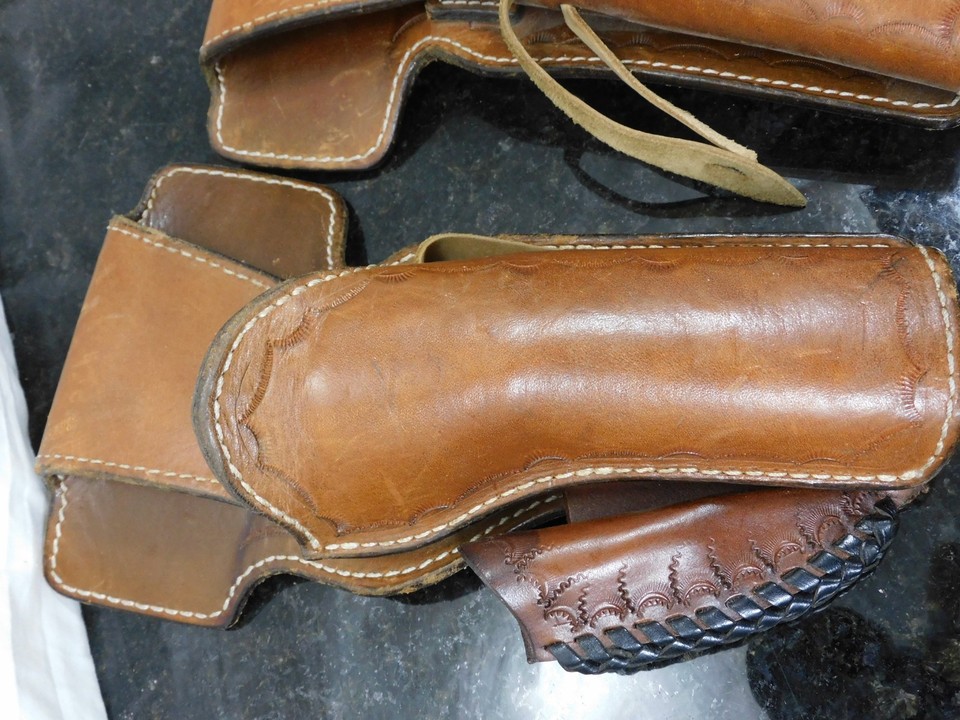 Custom Western Leather Gun Holster Quick Draw RH LH .22 .357, .38 Read ...