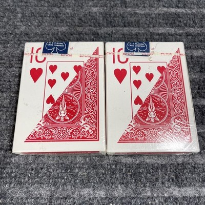Vintage Bicycle 88 Jumbo Index Red Air Cushioned Playing Cards Deck Lot ...