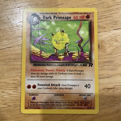 1st Edition Dark Primeape 43/82 Team Rocket Pokemon Card LP/NM | eBay