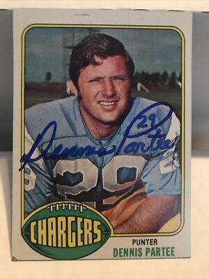 Dennis Partee -SMU- San Diego Chargers Autographed Carded | eBay