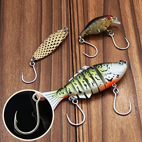 FishTrip Fishing Inline Single Hooks - in Line Hooks for 2#~3/0_50pcs ...