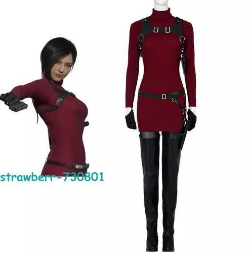 Resident Evil 4 Ada Wong Cosplay Costume Accessories Harness Red Party ...