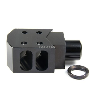 Compact Tanker Style Muzzle Brake 1/2x36 TPI for 9MM | eBay