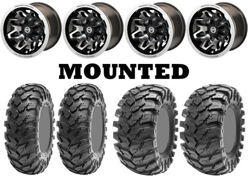 Kit 4 Maxxis MU511/MU521 Tires 29x9-14/29x11-14 on Moose 416X Machined ...