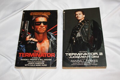Terminator and Terminator 2, movie tie-in books, Randall Frakes, PB ...