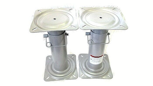2X Sport Mast Adjustable 4-Position Silver Color/Gray Marine Boat Seat ...