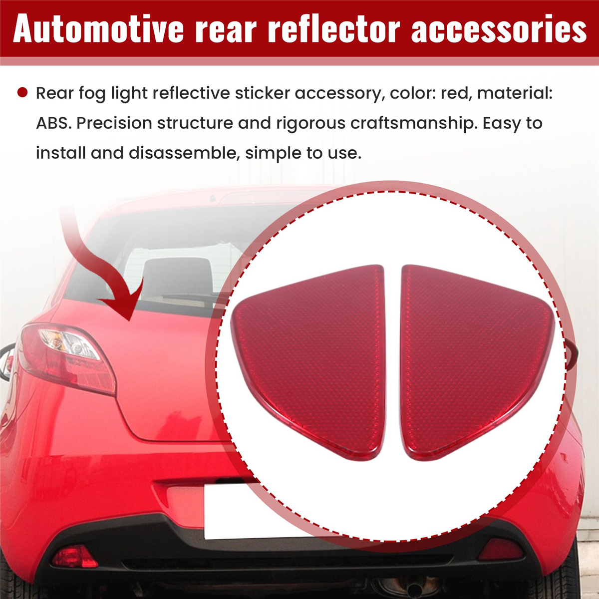 4X( ABS Plastic Rear Tail Fog Light Lamp Reflector Panel Set for1333 | eBay