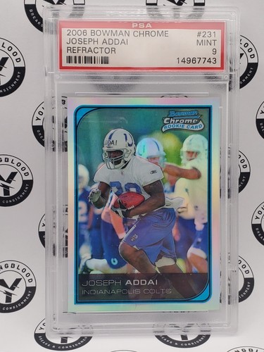 2006 BOWMAN CHROME REFRACTOR JOSEPH ADDAI #231 ROOKIE CARD PSA 9 | eBay