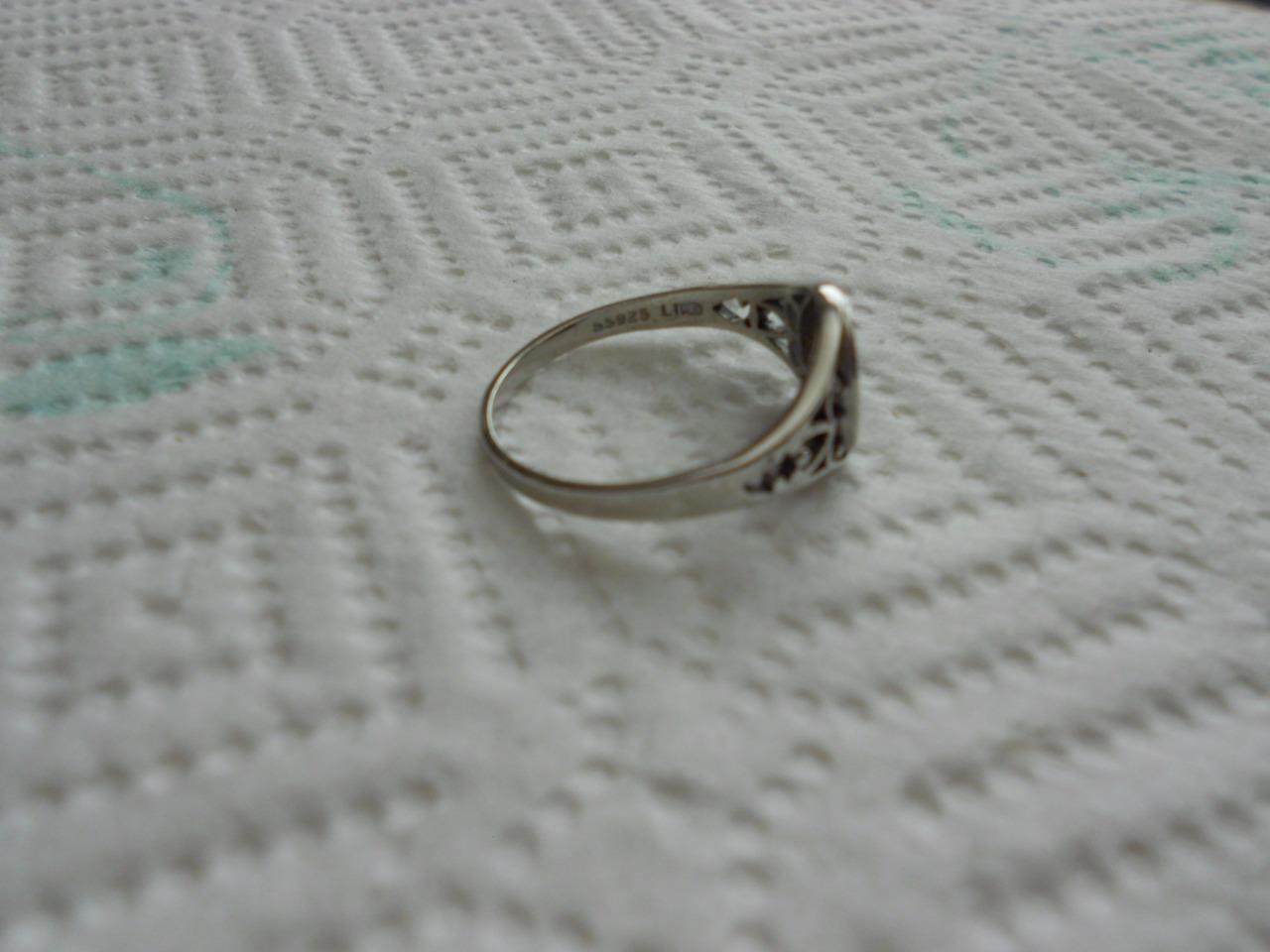 LIND 925 Sterling Silver Monogram Engraved Initials BCW CBW Ring 2.7 ...