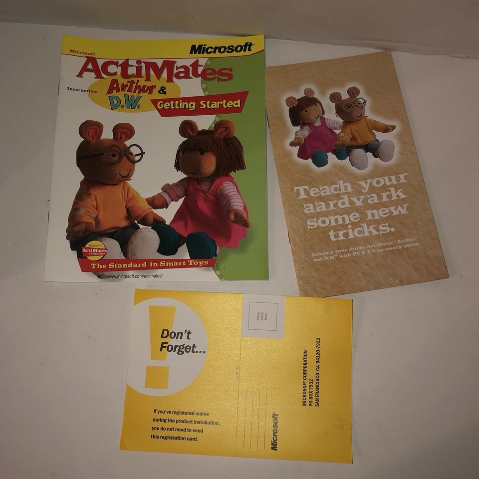 Microsoft ActiMates Arthur Interactive Doll 1998 w Box Tested & Working ...