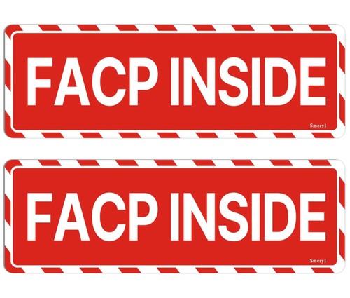 FACP Inside Signs 9” x 3” FACP Signs Fire Alarm Control Panel Inside ...