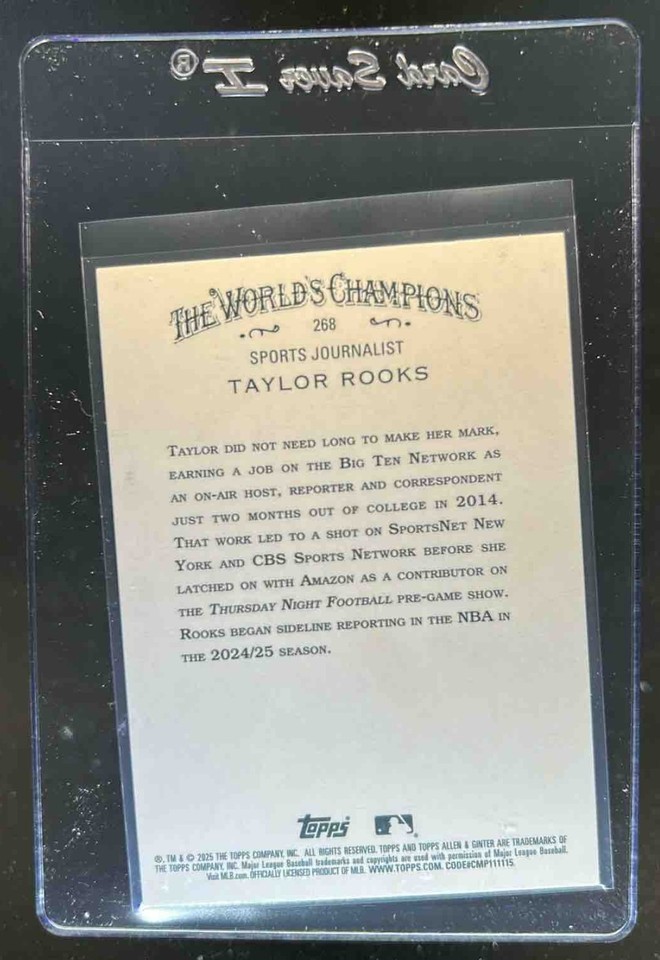 2025 Topps Allen & Ginter Taylor Rooks Silver Portrait #268 | eBay