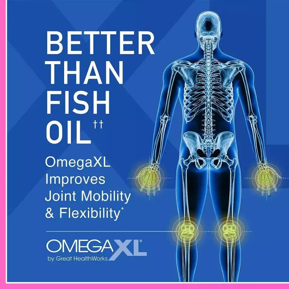 Omega XL 120ct by Great HealthWorks Small, Potent,Joint Pain Relief ...