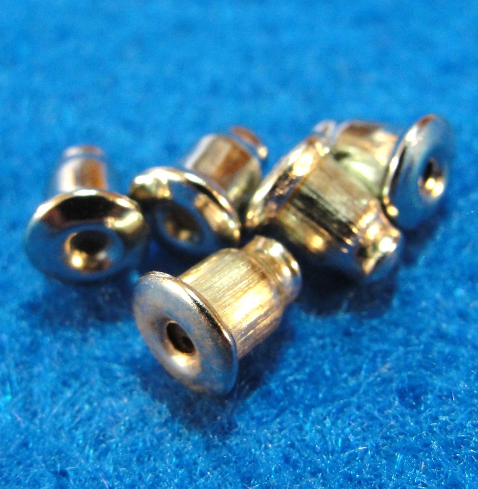 100Pcs. EARRING BACKS Platinum Acorn Shaped Tibetan Earring Nuts EB06 ...