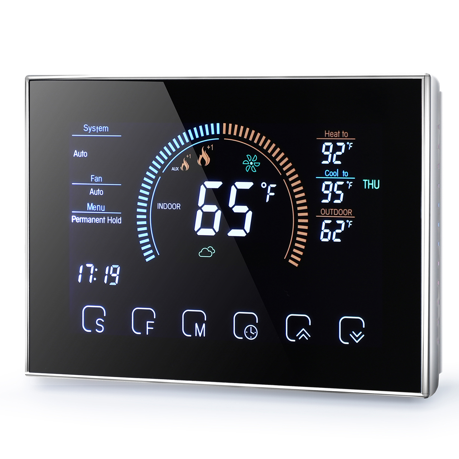 WiFi Smart Programmable Thermostat For Heat Pump APP/Touch/Voice ...