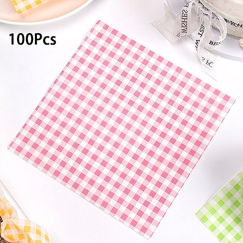 100Pcs Oil-Proof Wax Paper Food Wrapper Paper Bread Sandwich Burger ...