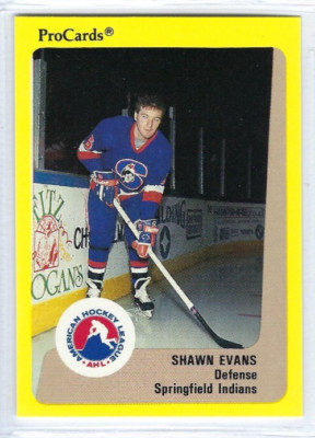 1989-90 ProCards Springfield Indians #244 Shawn Evans | eBay