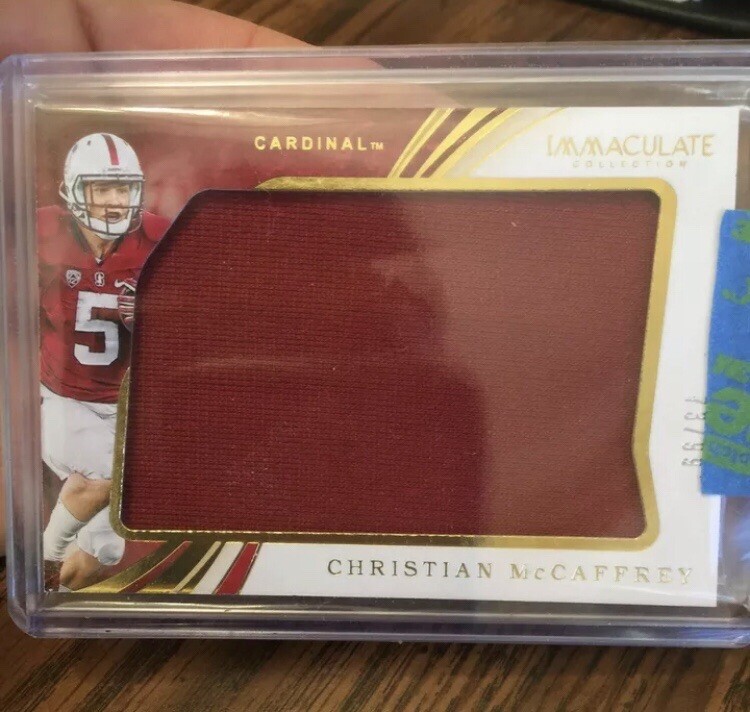 CHRISTIAN MCCAFFREY 2020 IMMACULATE STANFORD CARDINAL JUMBO JERSEY ...