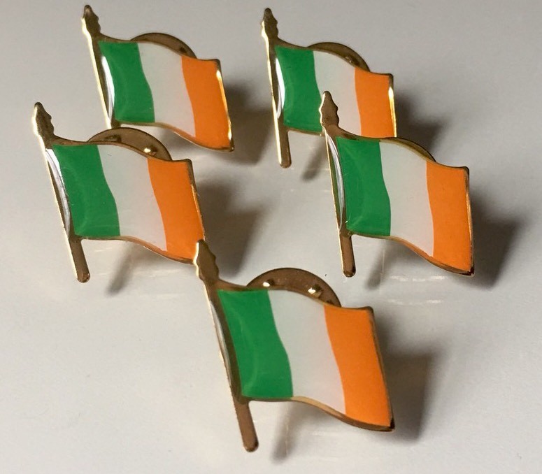 5 IRELAND FLAG LAPEL PIN *MADE IN USA* Hat Tie Vest St. Patrick’s Day ...