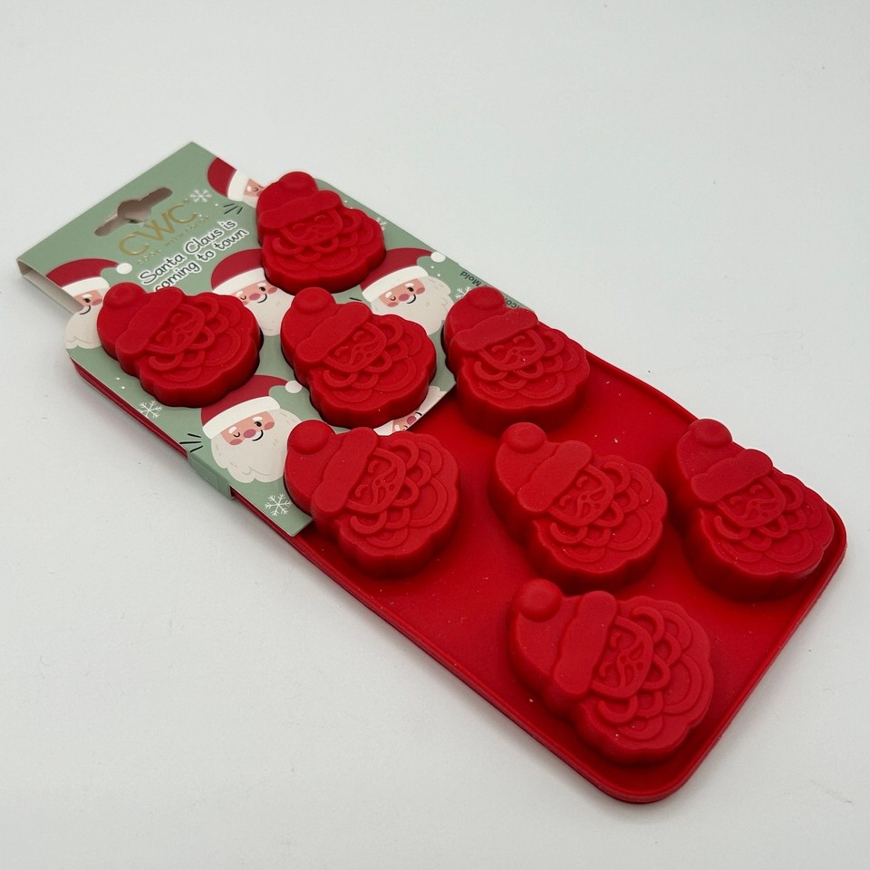 CWC Silicone Ice Candy or Soap Molds, 2 Santa Trays & 2 Gnome ...