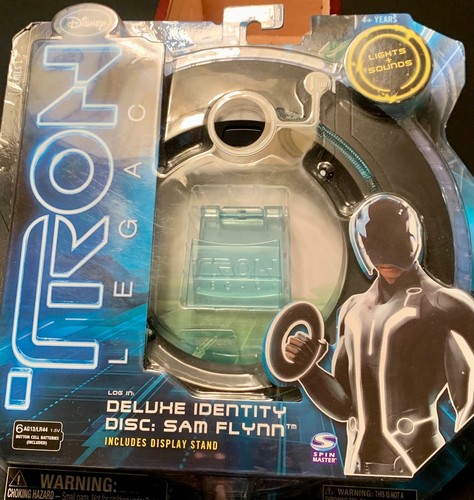 NEW! Tron Legacy Deluxe identity Disc Sam Flynn Spin Master Disney ares ...
