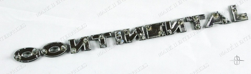 1969 Lincoln NEW Front Header Letters Set "Continental" Chrome & Black ...
