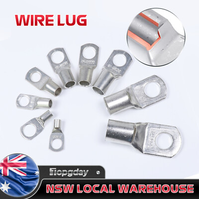 Battery Cable Lugs Eyelets Wire Size 6mm2-95mm2 (9-3/0 AWG)Copper Tube ...