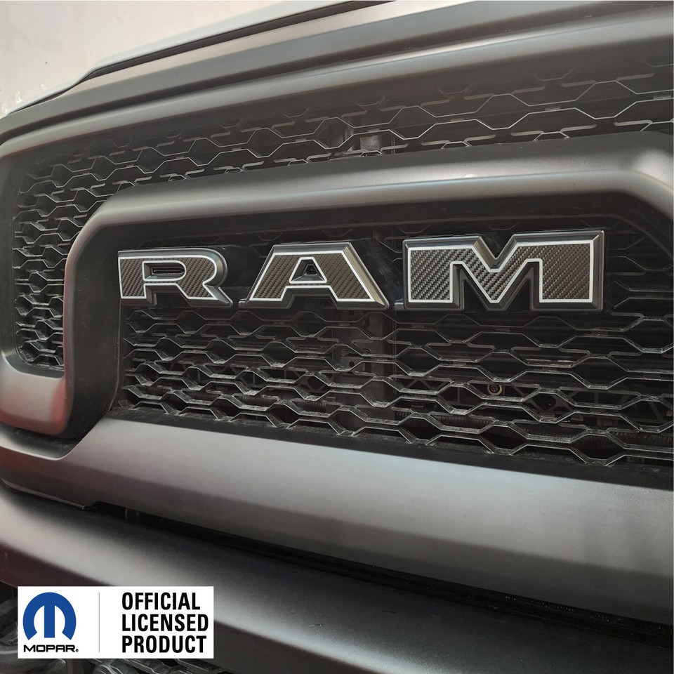 Fits 2019-2024 2500 Power Wagon Ram Grille Emblem Overlay Decal With ...