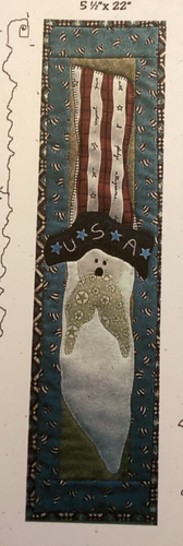 PATTERN Americana Liberty Uncle Sam Quilt Table Runner NEW Patch ...