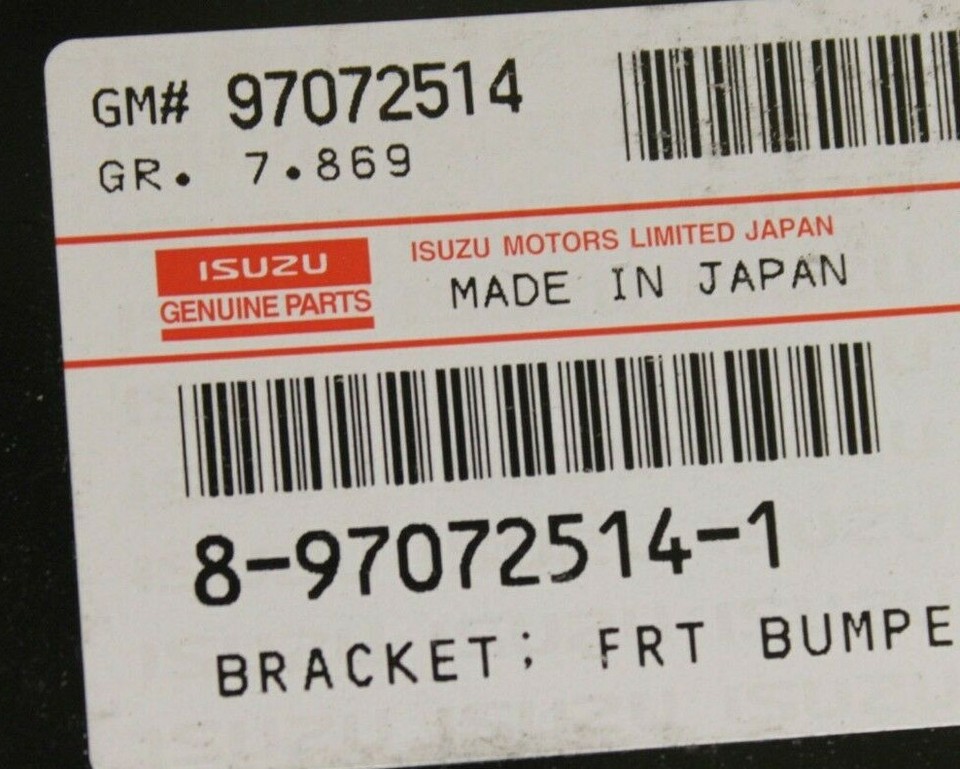 Genuine Isuzu Bumper Bracket Front RH For NPR NPR-HD NQR NRR 4BD2 4HE1 ...