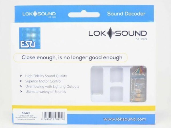 ESU 58420 LokSound 5 V5 8 Pin DCC Sound Decoder for sale online | eBay