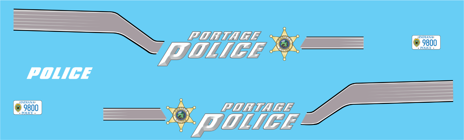 1/24 Portage Indiana Police Department Waterslide Decals | eBay
