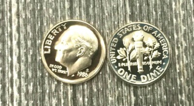 1986 P D S Roosevelt Dime In Mint Cello & Cameo Proof (3 coin set) | eBay