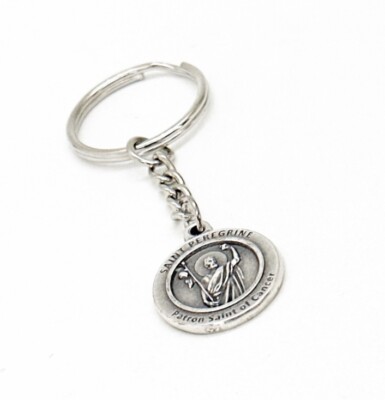 Saint Peregrine Charm Keychain, Patron Saint Of Cancer, Catholic Saints ...