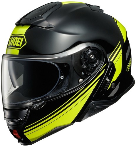 SHOEI NEOTEC II 2 TC-3 SEPARATOR HELMET SIZE MEDIUM M BLACK GREY HI-VIZ ...