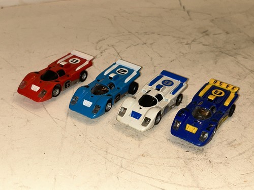4 Vintage RUNNING Aurora Afx Magnatraction Ferrari 512M Slot Car Diff ...