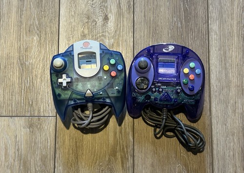 2 Sega Dreamcast Official OEM Purple & Blue Controllers Lot TESTED | eBay